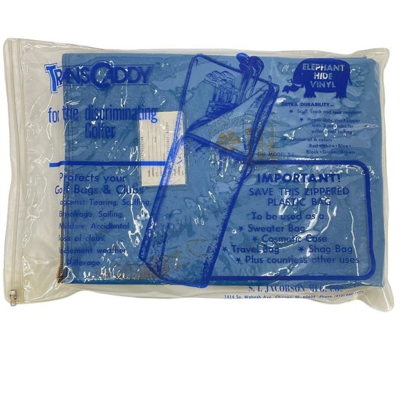Trans Caddy | Games | Vintage Trans Caddy Blue Elephant Hide Vinyl Golf ...